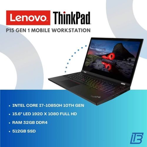 Lenovo ThinkPad P15 Gen1 15.6-inch Laptop i7-10850H 32GB DDR4 512GB SSD ...