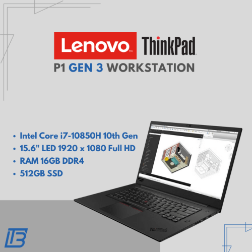 Lenovo ThinkPad P1 Gen3 Intel i7-10850H vPro 16GB DDR4 512gb SSD 15.6 ...