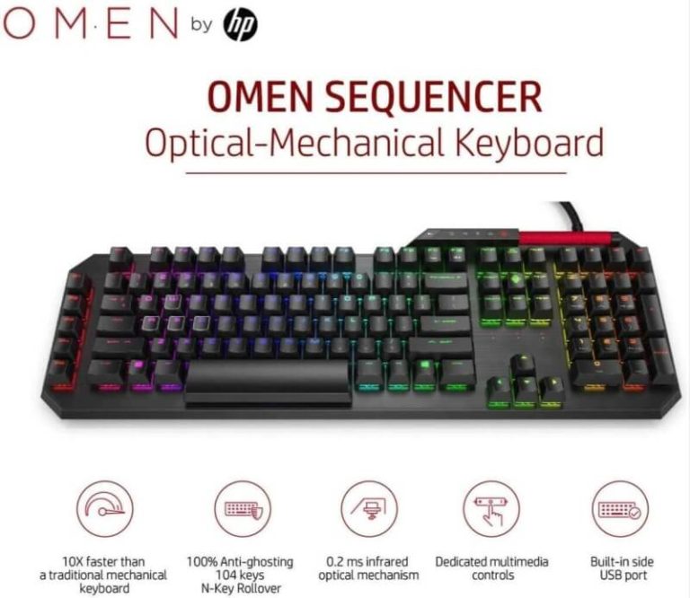 HP Omen Sequencer Refurbished Keyboard – Optical-Mechanical Blue ...